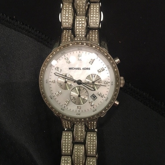 Michael Kors | Accessories | Michael Kors Silver And Diamond Watch ...